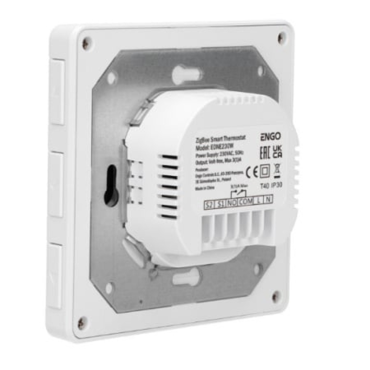 Termostat inteligent ENGO ONE ZigBee, alb, incastrabil, 230V (ENGEONE230W)