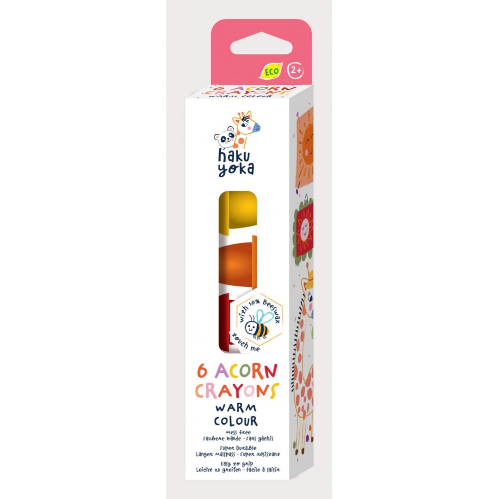 Set 6 creioane cerate ghinda Haku Yoka – Culori Calde