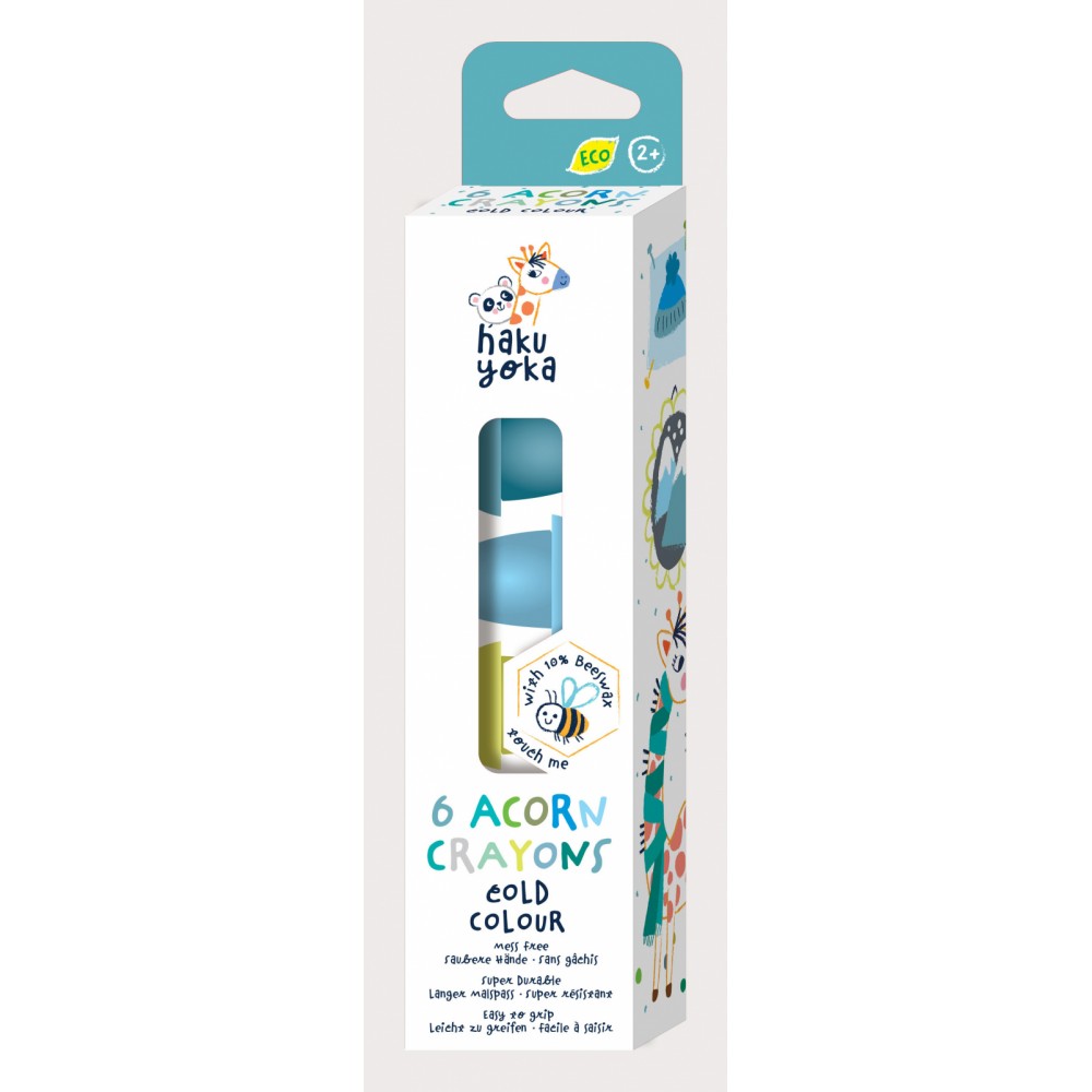 Set 6 creioane cerate ghinda Haku Yoka – Culori Reci